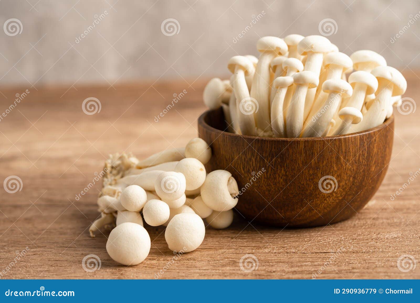 Shimeji, Fresh White Bunapi Mushroom from Asia Stock Image - Image of ...