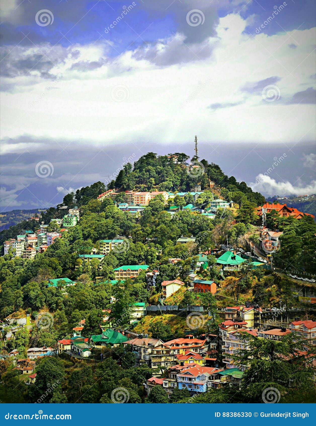 Shimla : Queen of Hills stock photo. Image of green, hills - 88386330