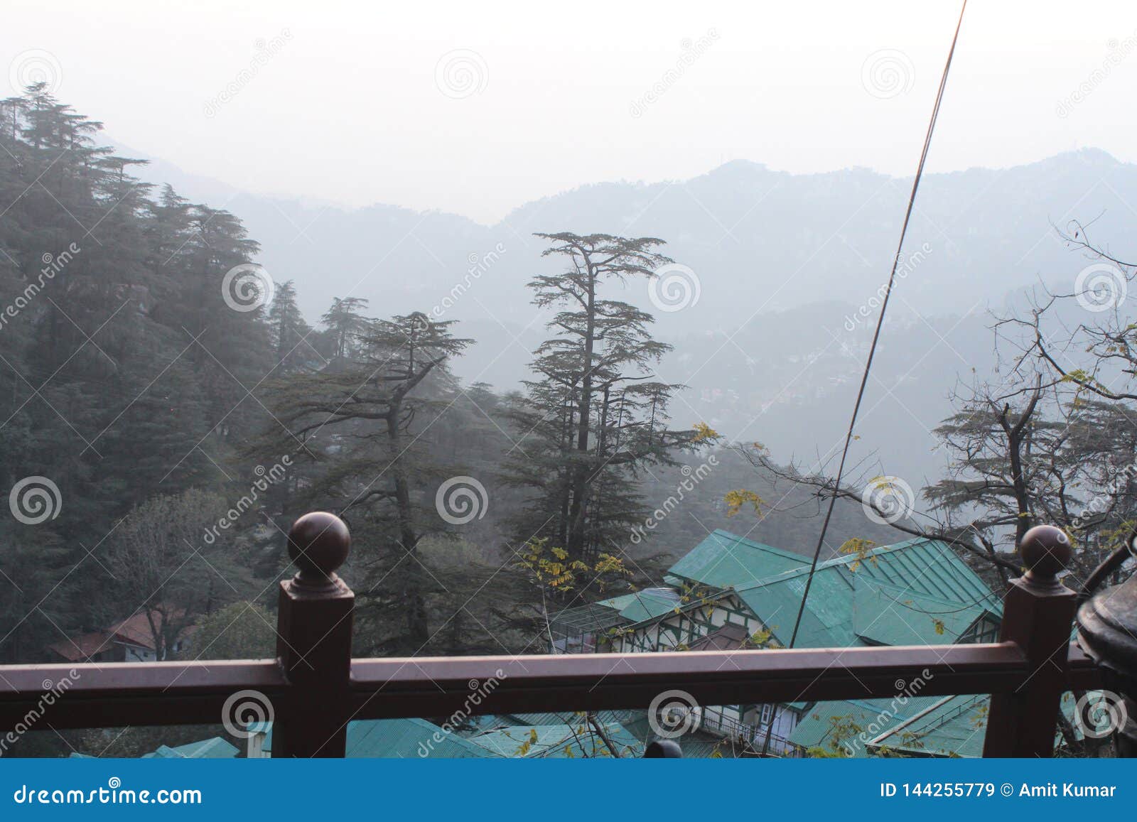 SHIMLA VIEW on OCTOBER ITS the TIME of FIRST SNOW FALL Stock Image ...