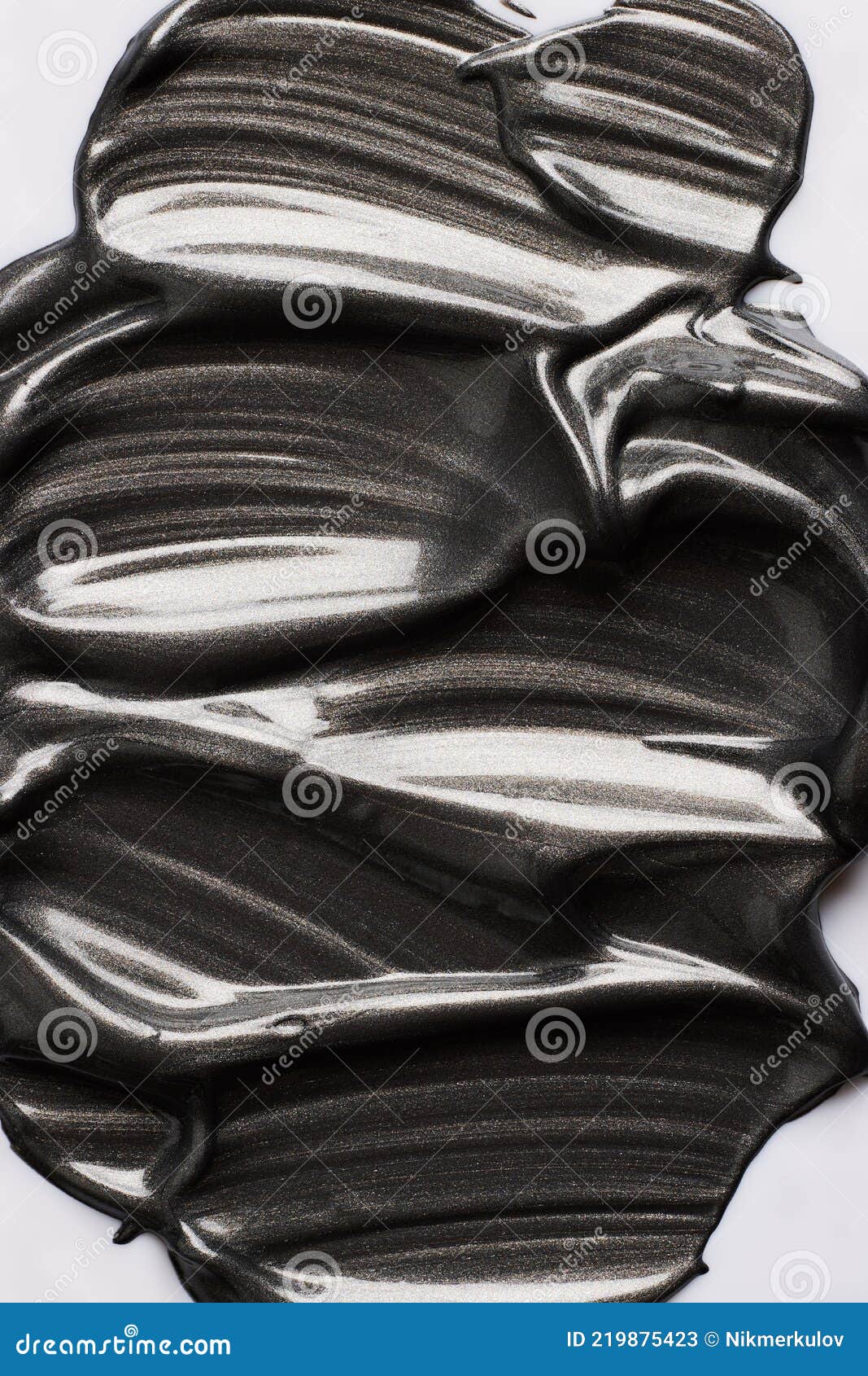 Shimmering Gray Paint Over White Background Stock Image - Image of ...