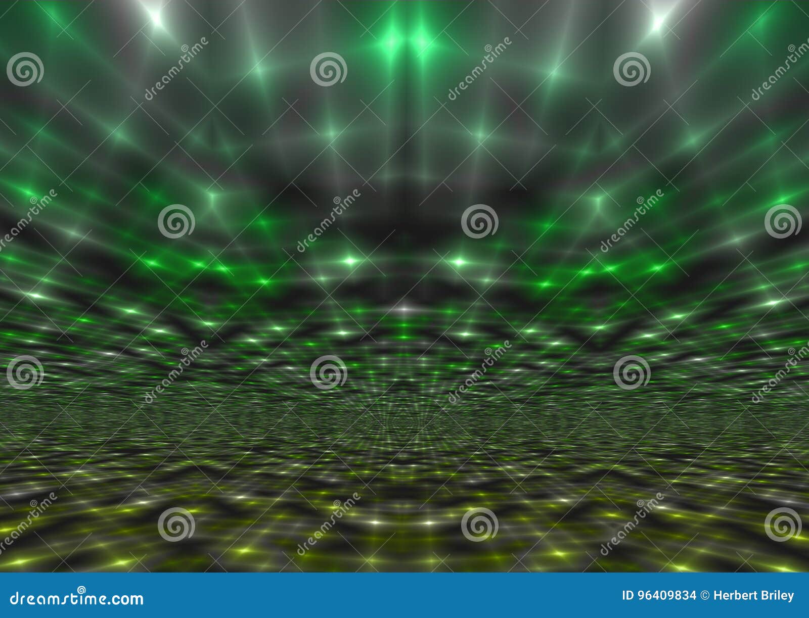 Shimmering Abstract Green Light Rays Background Stock Illustration ...