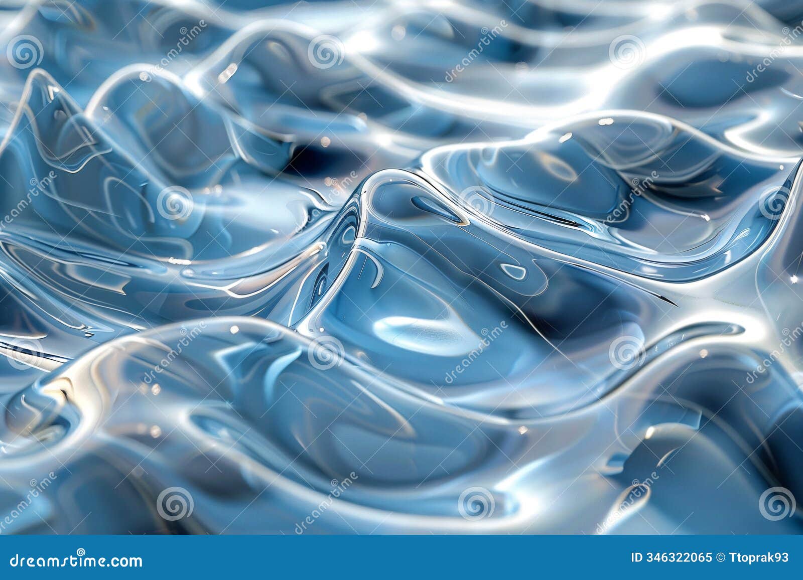 Waves Ripple In 3D, Shows Peaks And Troughs That Illustrate Resonance ...