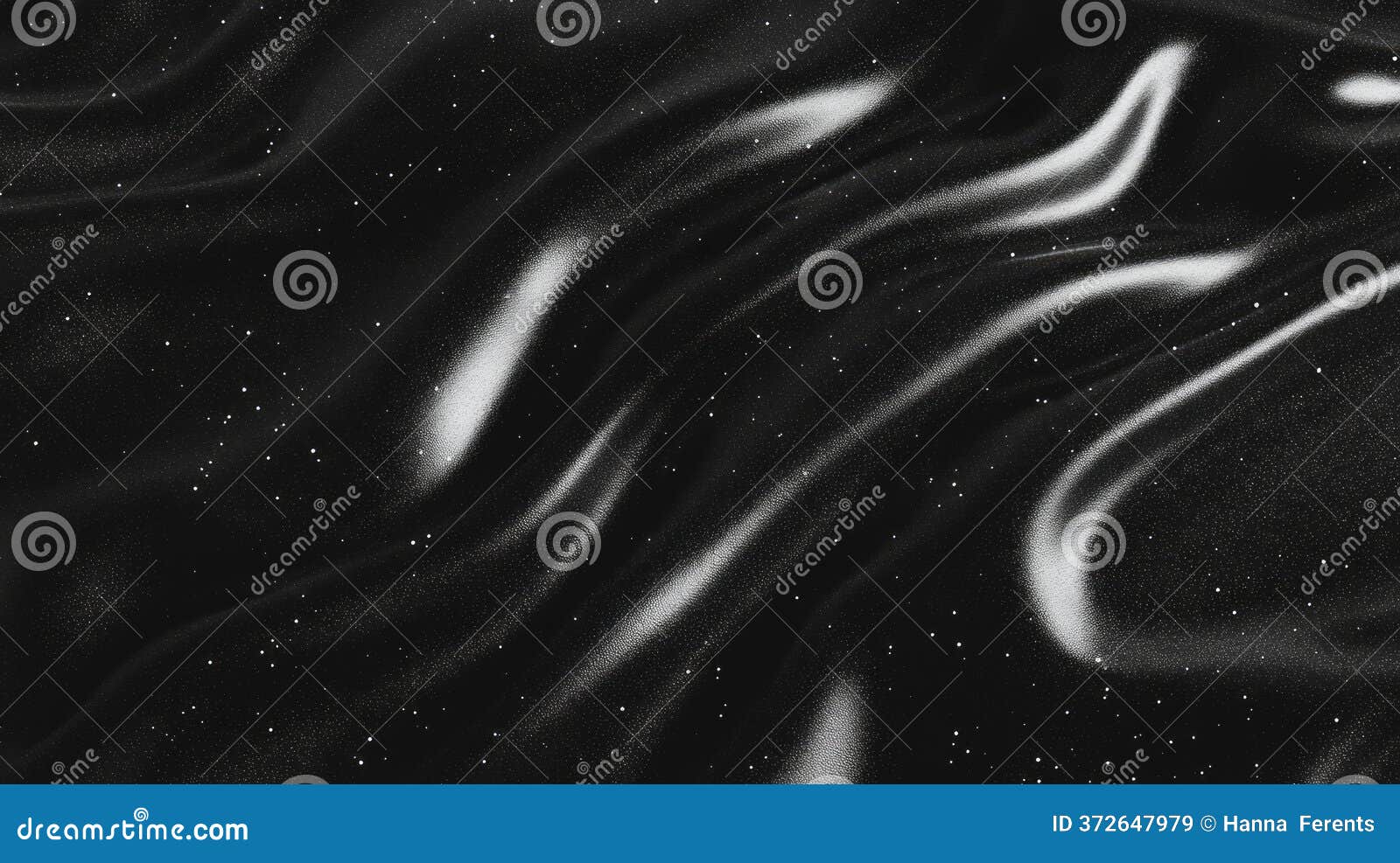 Shimmering, Bright Particles Forming A Line And Wave Flow. Smoke Clouds ...