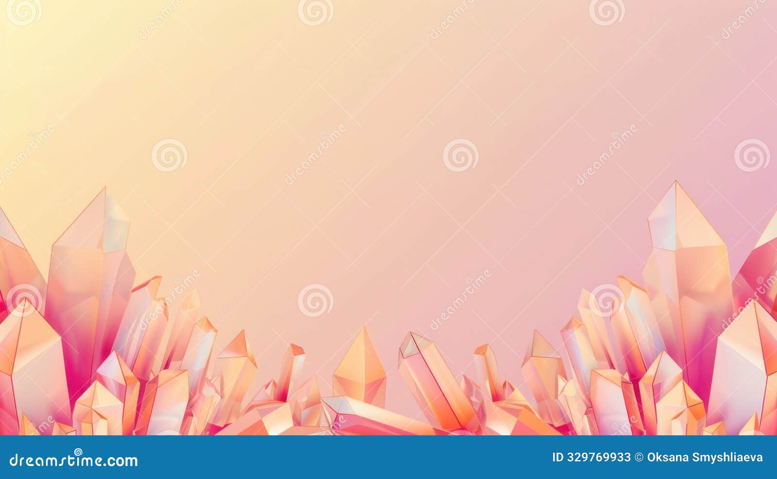 Shimmering Crystal Formation on Pink Gradient Background Stock Image ...