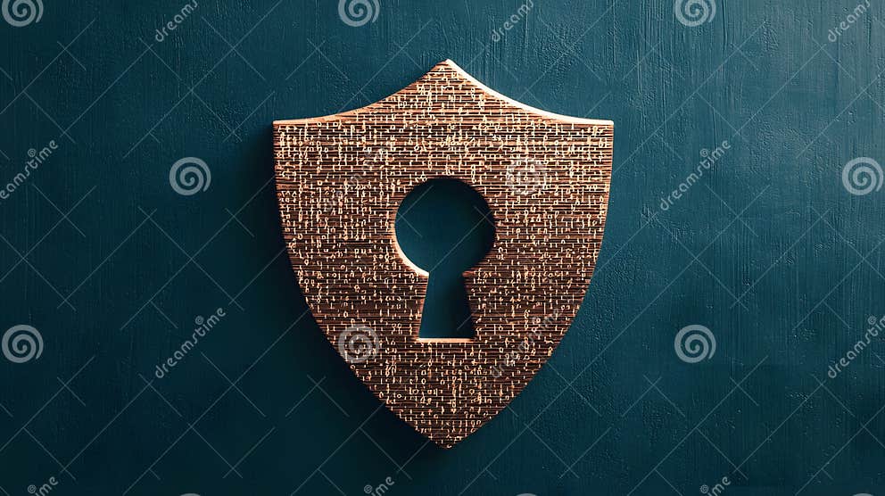 Shimmering Digital Code Shield: Symbol of Modern Security and ...