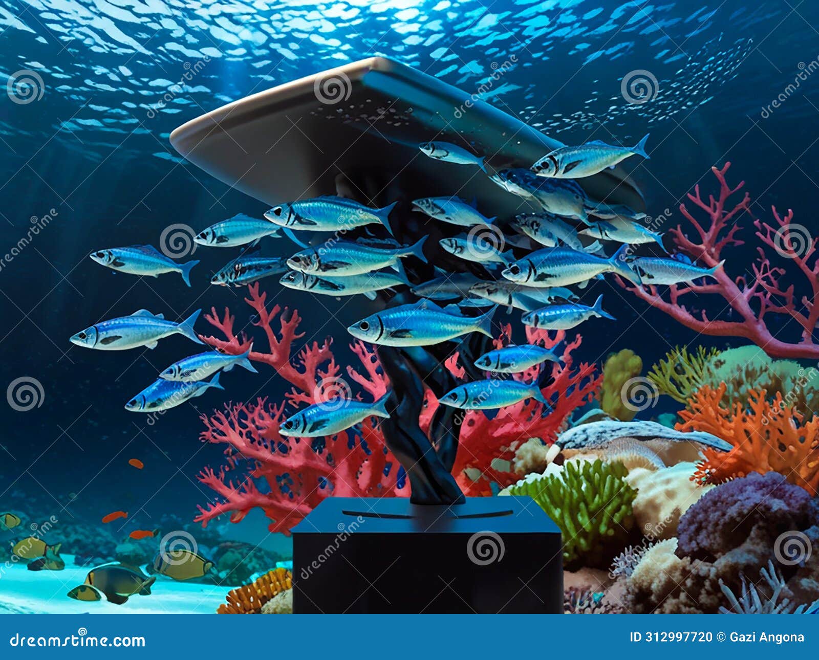 A Shimmering Fish. Generative Ai Stock Illustration - Illustration of ...