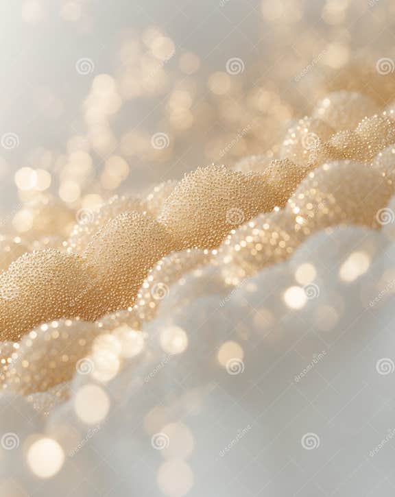 A Shimmering Gold Texture with a Soft Focus on Overlapping Particles ...