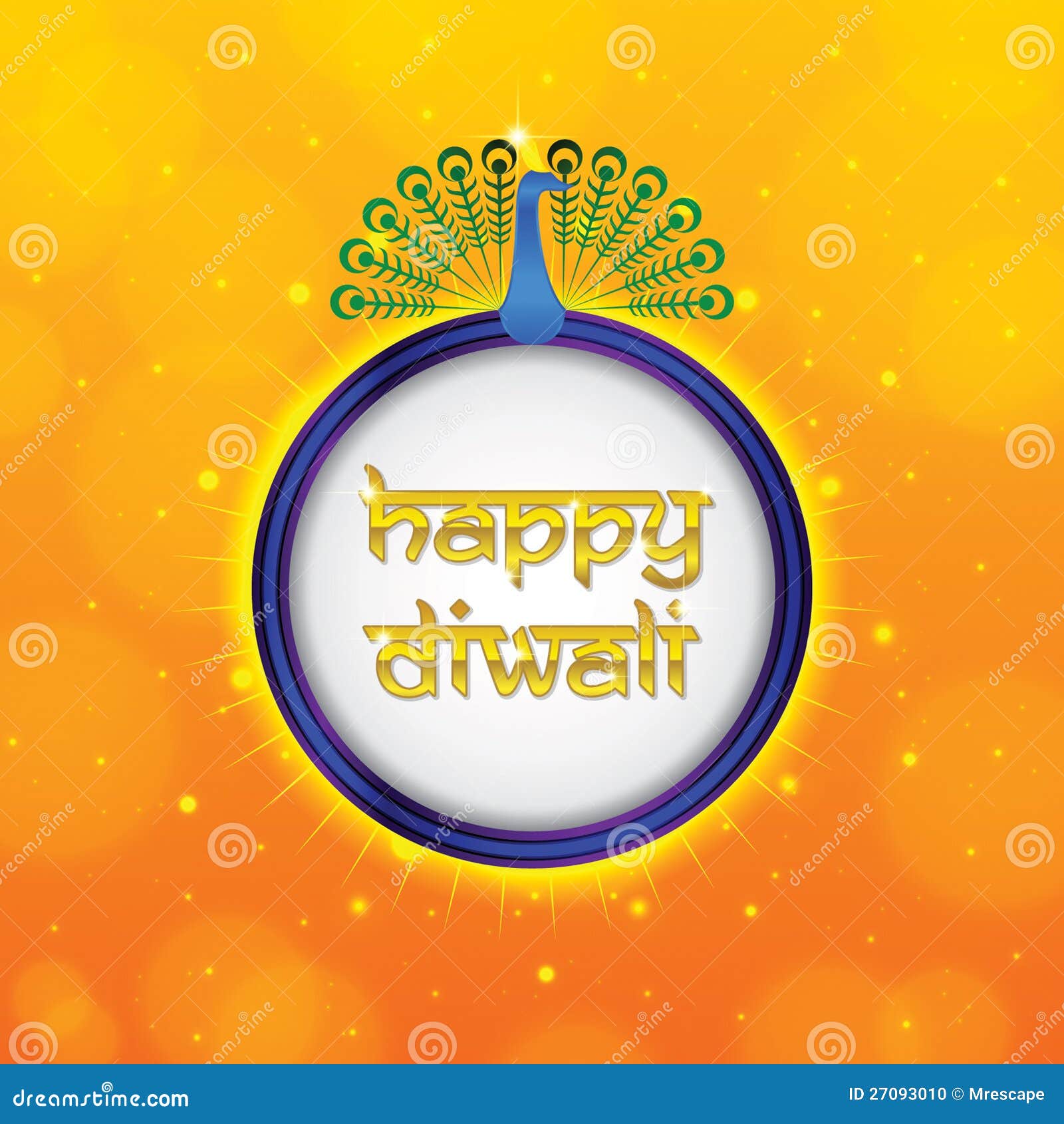 Shimmering Happy Diwali Frame Stock Vector - Illustration of concept ...