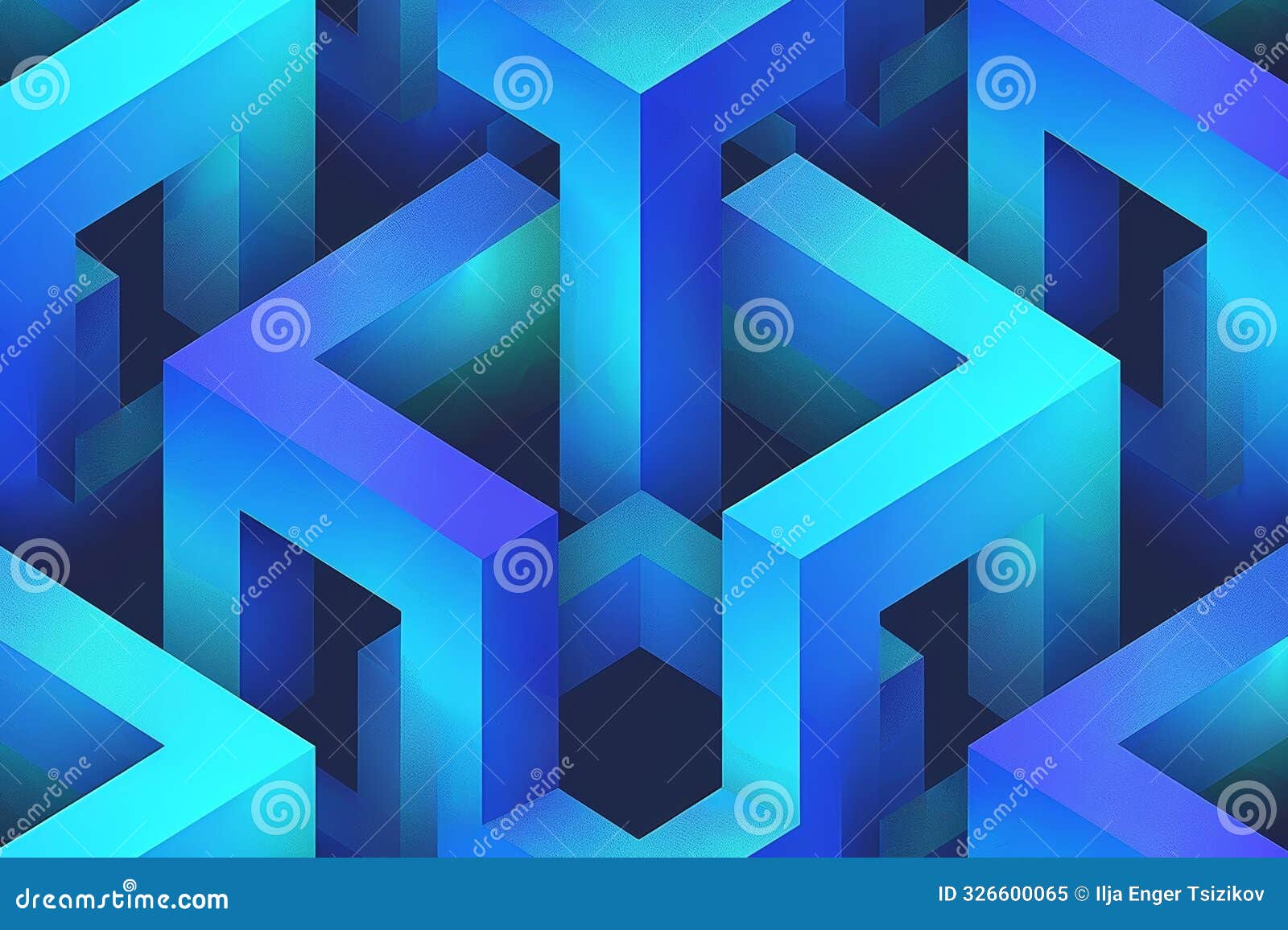 Shimmering Pixel Triangles on Deep Blue Gradient Background Creating a ...
