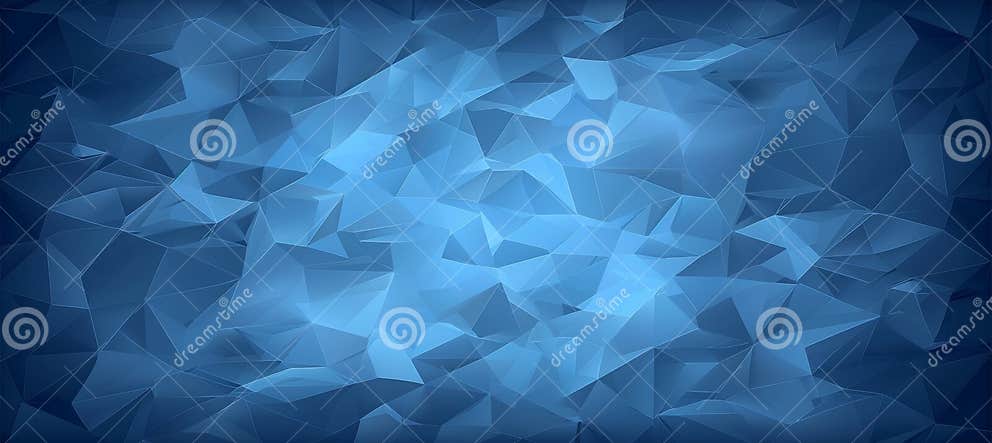 Shimmering Pixel Triangles on Deep Blue Gradient Intricate Geometric ...