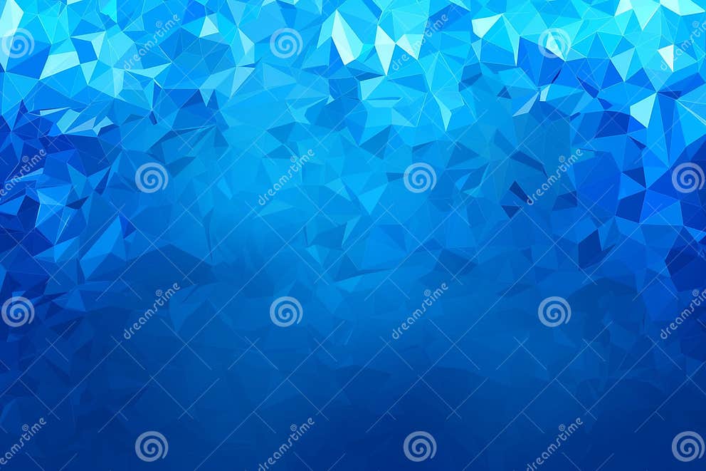 Shimmering Pixel Triangles in Geometric Pattern on Deep Blue Gradient ...