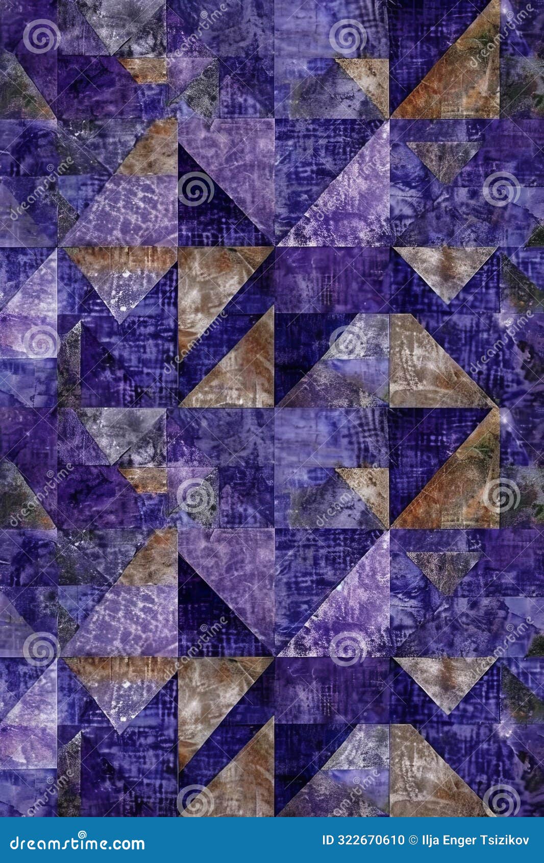 Shimmering Pixel Triangles in Geometric Pattern on Deep Blue Gradient ...