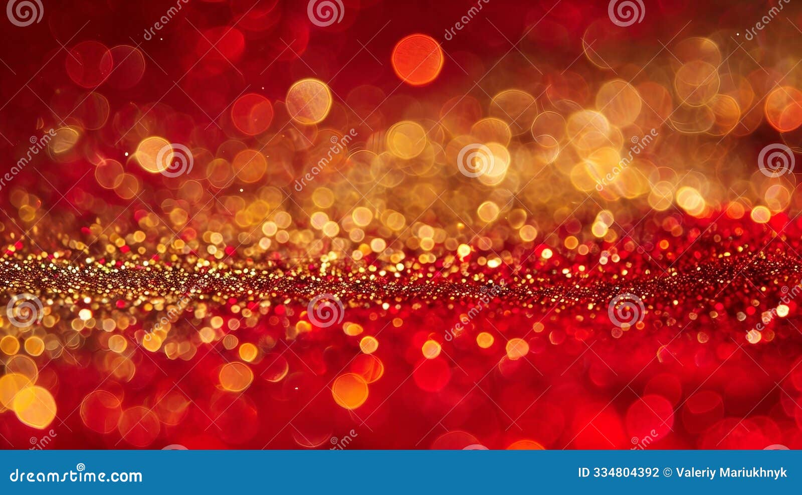 Shimmering Red and Gold Glitter Background with Holiday Bokeh Lighting ...
