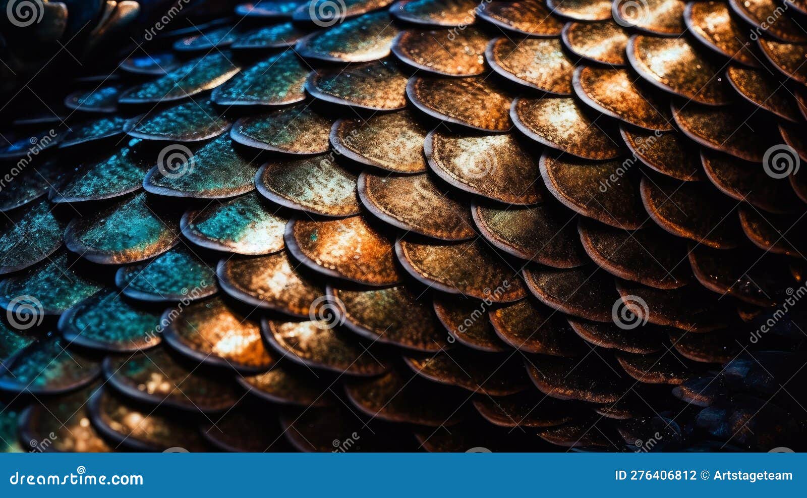 Shimmering Scales on Fish Close-up. AI Generated Stock Illustration ...