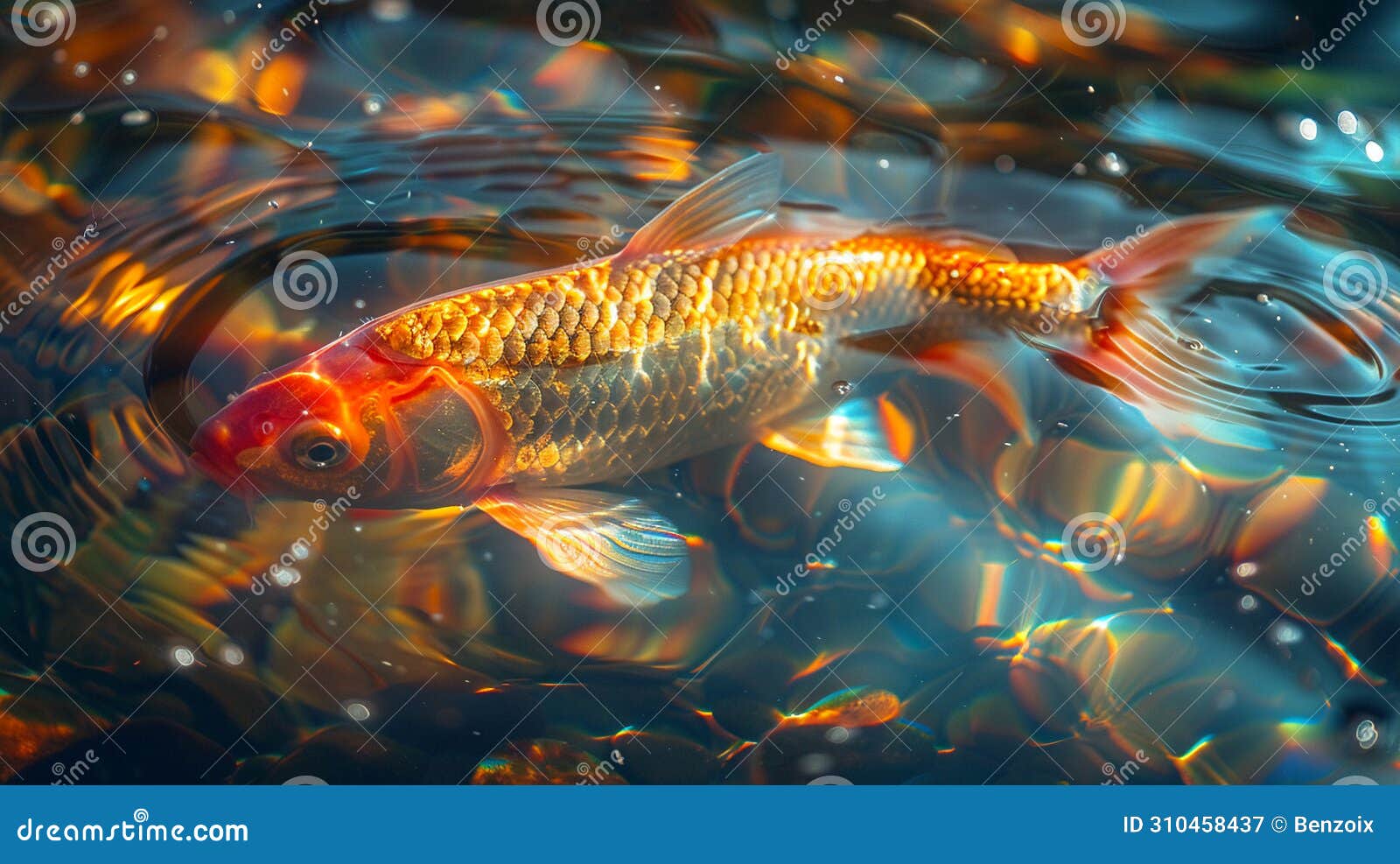 The Shimmering Scales of a Fish Stock Image - Image of vibrant, enthral ...