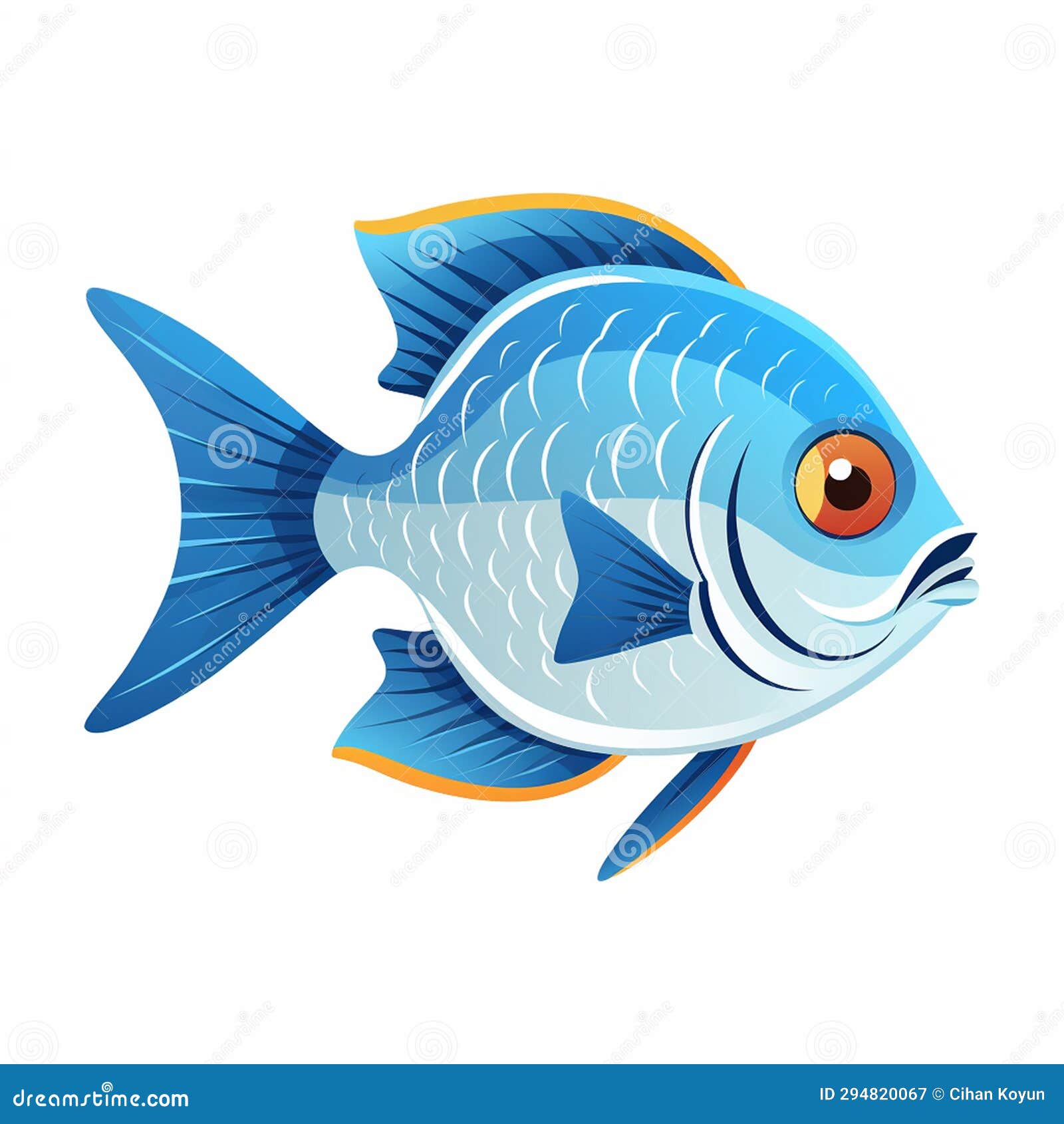 Shimmering Scales of a Tropical Fish Illustration Stock Illustration ...