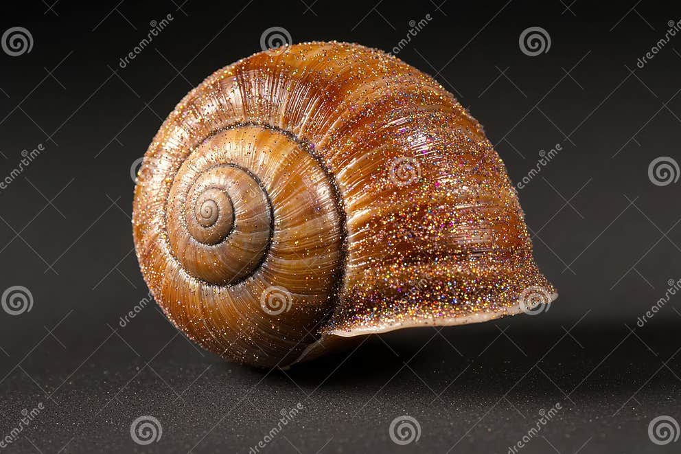 Shimmering Snail Shell with Intricate Patterns Stock Illustration ...