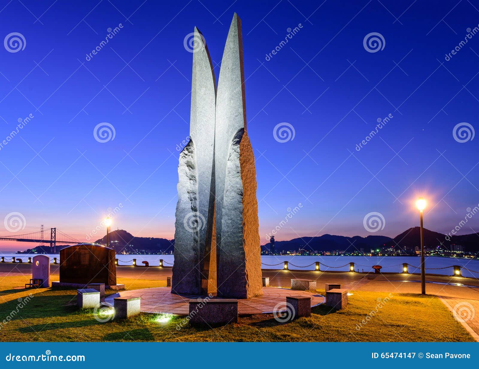 Shimonoseki Japan editorial photography. Image of riverfront - 65474147