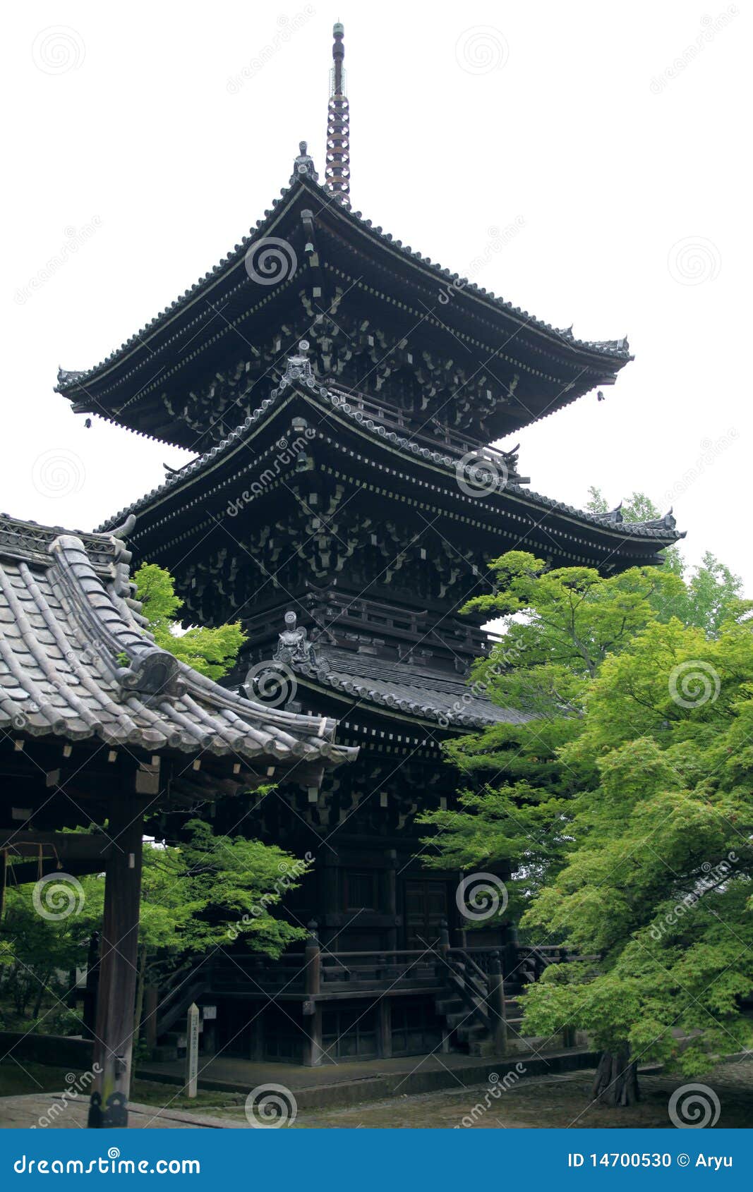 Shin-nyo-do Buddhist tower stock photo. Image of japan - 14700530