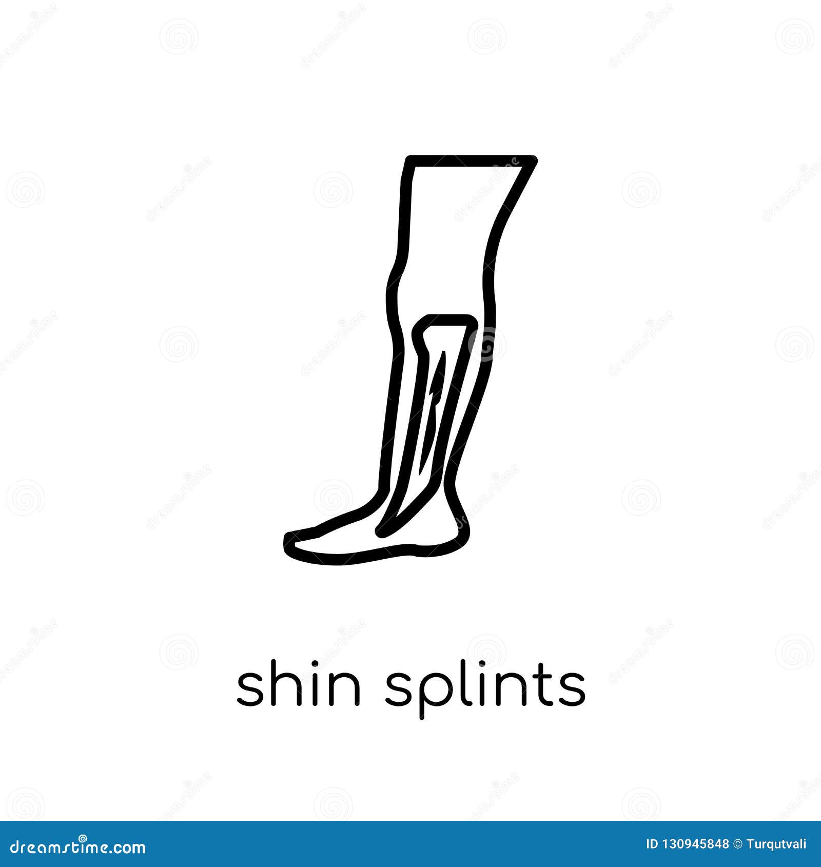 Shin Splints Icon. Trendy Modern Flat Linear Vector Shin Splints Stock ...