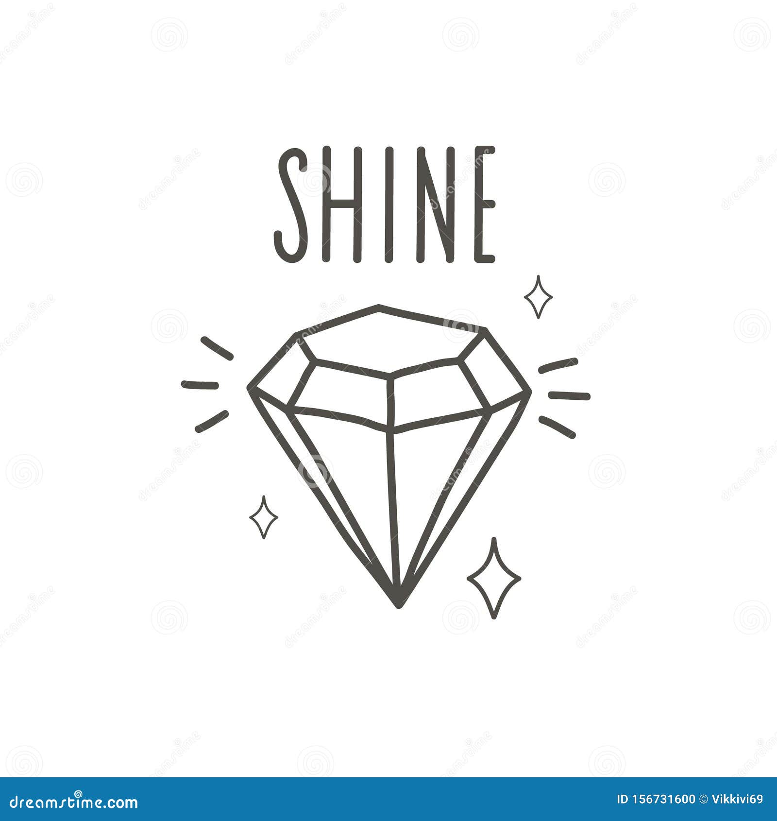 Shine Bright Like a Diamond. Doodle Illustration Stock Illustration ... Shine Bright Like a Diamond. Doodle Illustration Stock Illustration ...