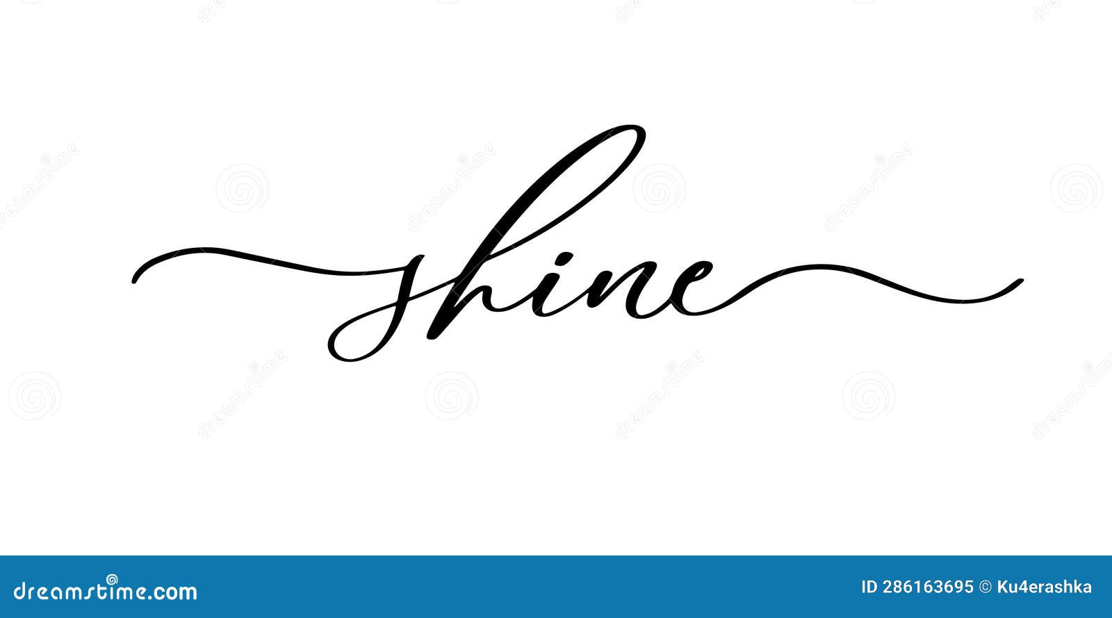 Shine Calligraphy Inscription Vector Lettering. Stock Illustration ...