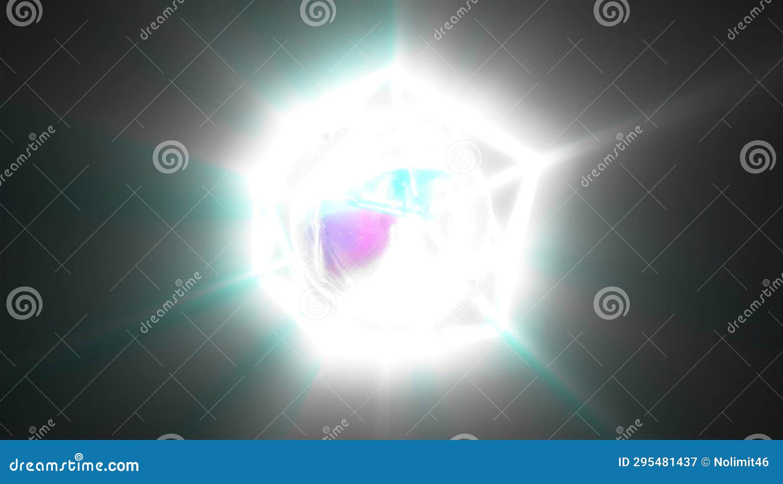 Shine 3d object stock illustration. Illustration of shape - 295481437