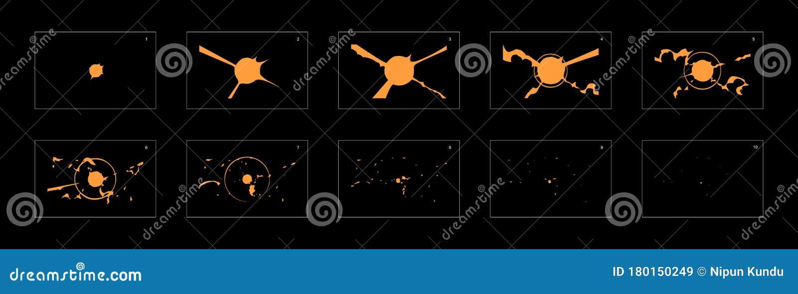 Shine Dust Exploration Animation Effect Sprite Sheet. Dust Animation ...