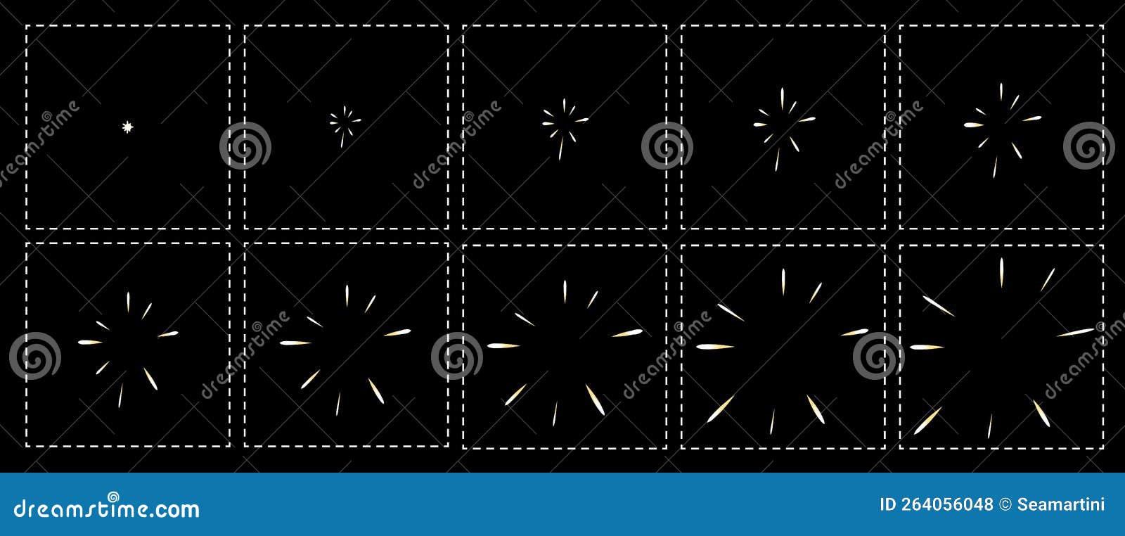 Shine Effect Sprite. Blast Fx Game Sequence Frame Stock Vector ...