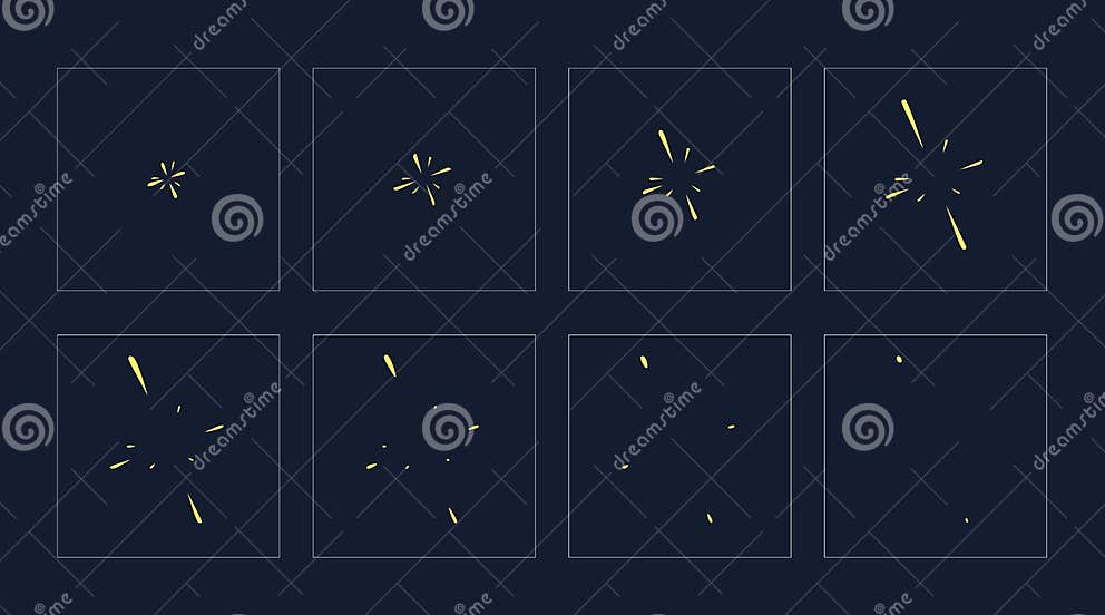 Shine Effect Sprite, Blast FX Game Sequence Stock Vector - Illustration ...