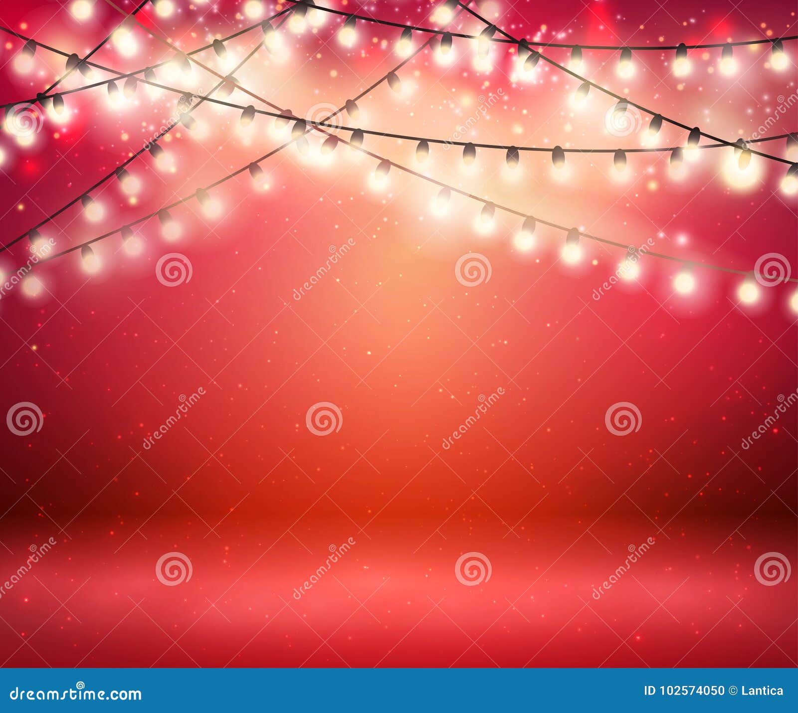 Shine Garland. Greeting Background with Lights Stock Vector ...
