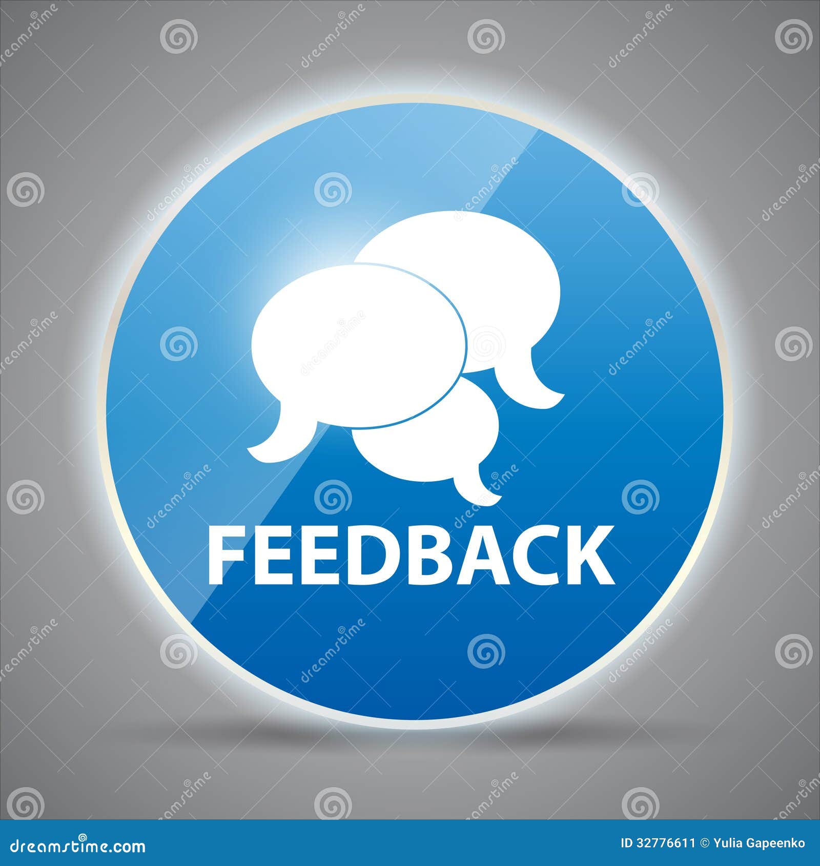 Shine Glossy Computer Icon Feedback Vector Stock Vector - Illustration ...