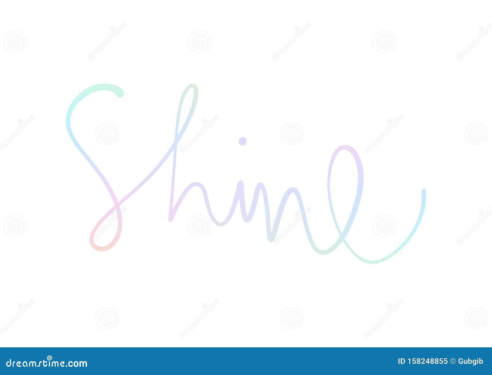 Shine Hand Lettering With Pastel Colors Cartoon Vector | CartoonDealer ...
