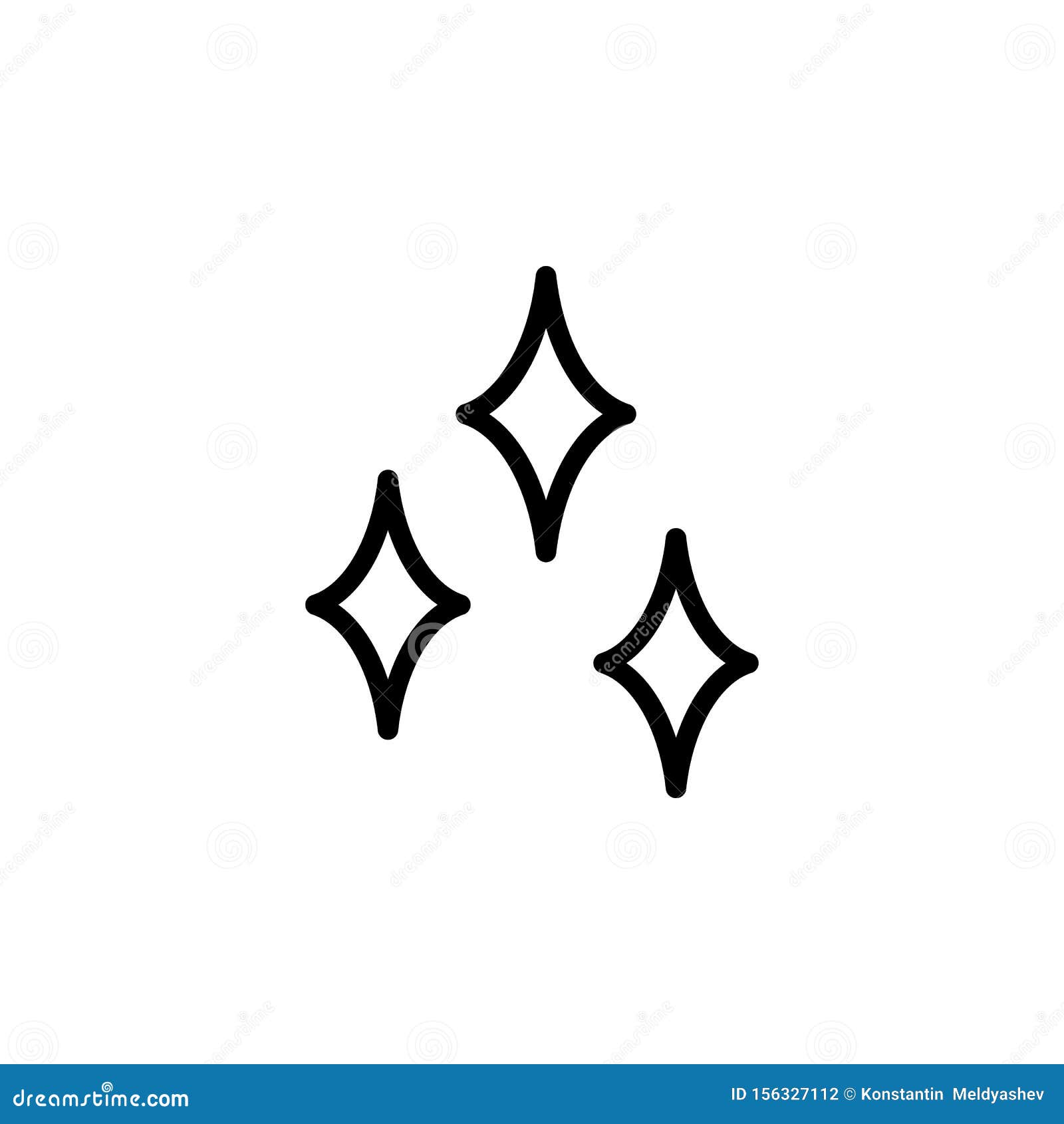 Shine Icon. Simple Thin Line, Outline Vector of Web Icons for UI and UX ...