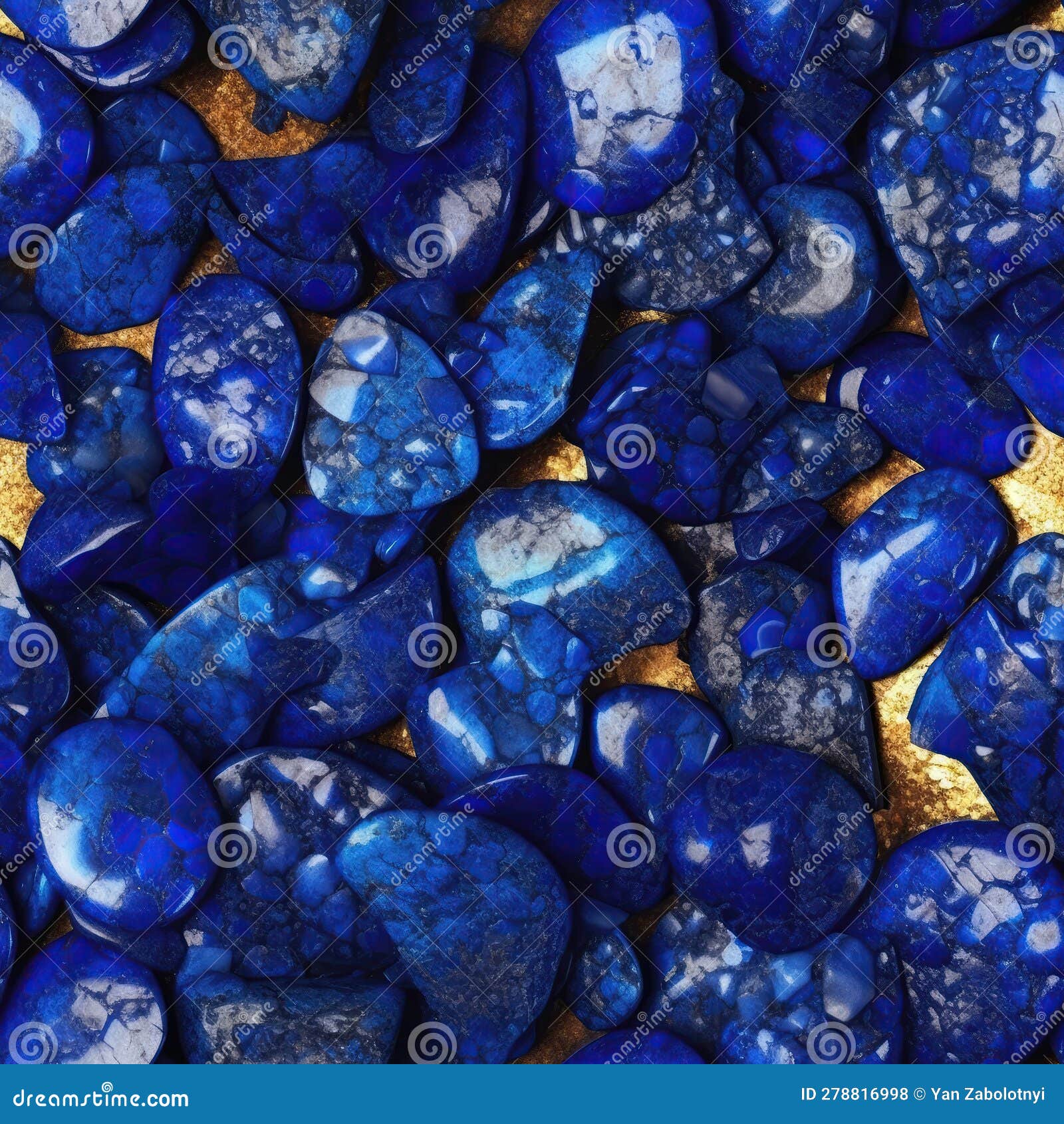 Shine Lapis Lazuli Macro Beautiful Texture Tile Seamless Background. Generative AI Stock ...