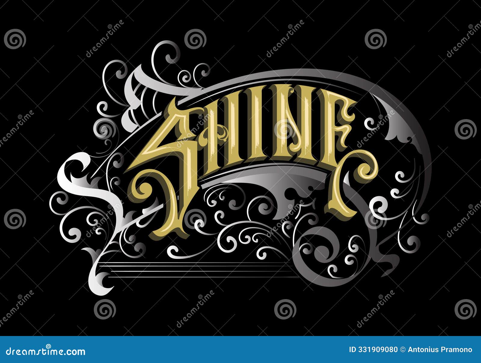 Shine Lettering Word Ultra Violet On Gold Glitter Texture. Shiny ...