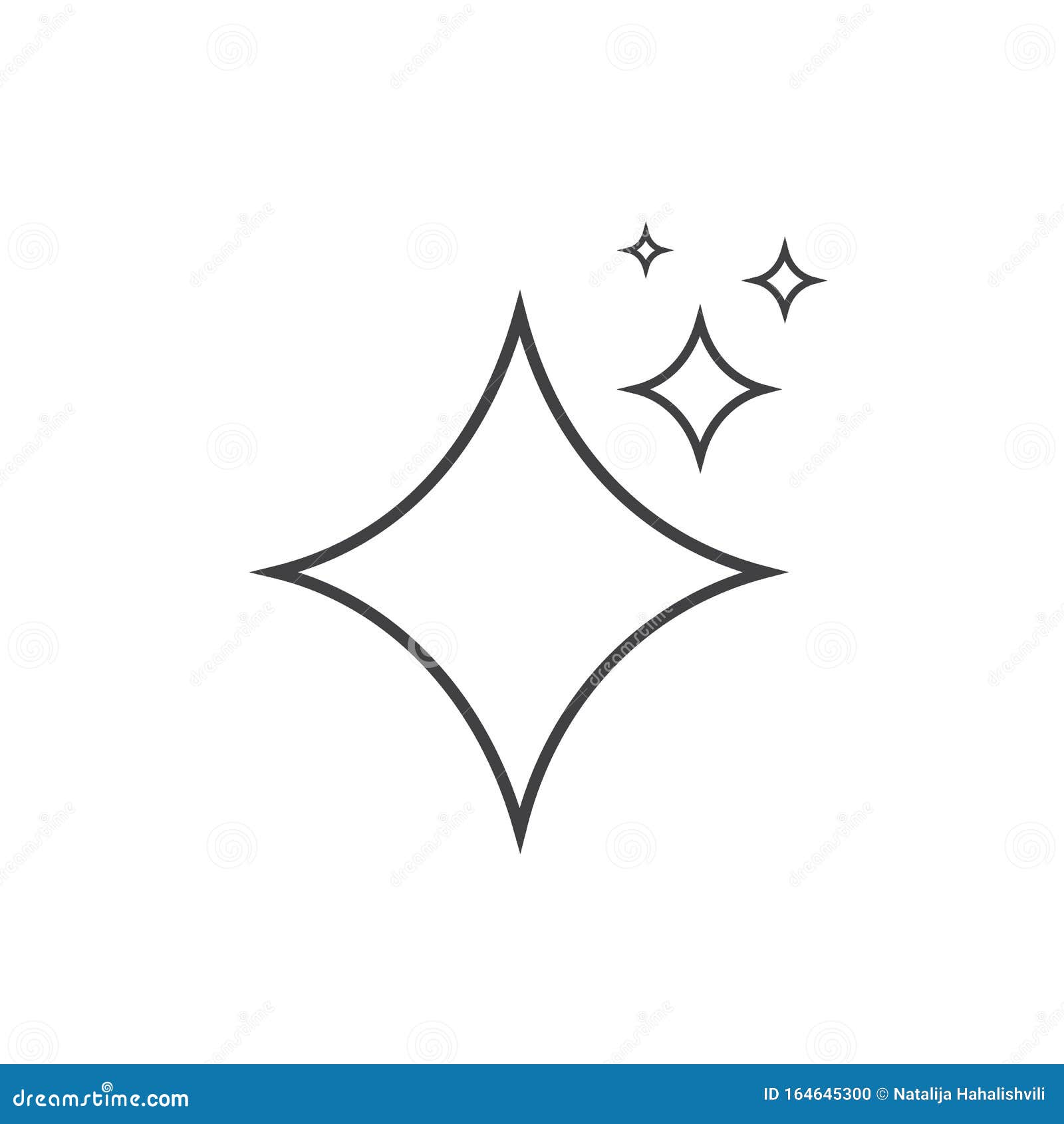 Shine Line Icon, Clean Star Icon. Vector Stock Vector - Illustration of ...