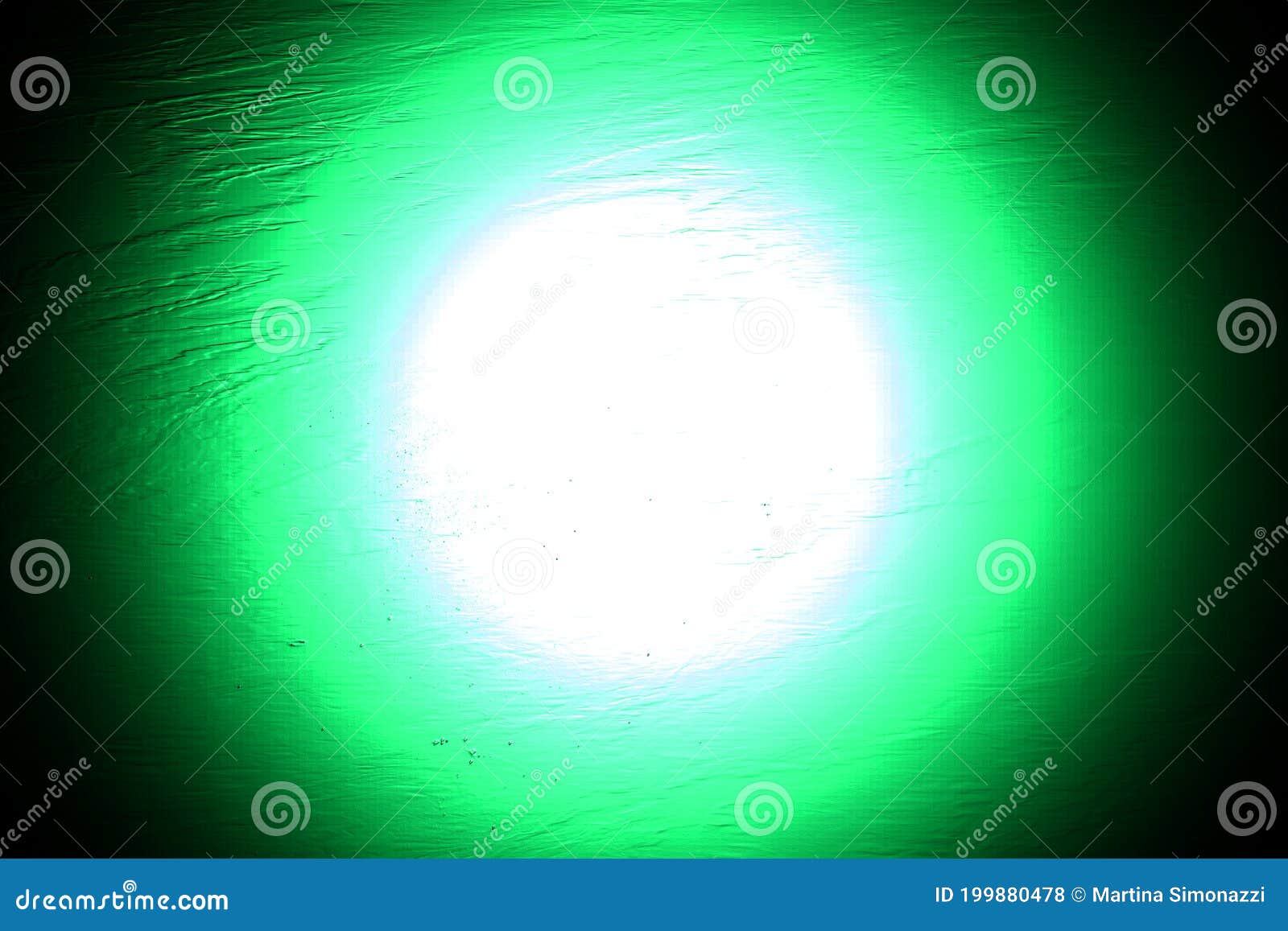 Green Light Circles Light Effect, Shine Round Frame with Green Light ...
