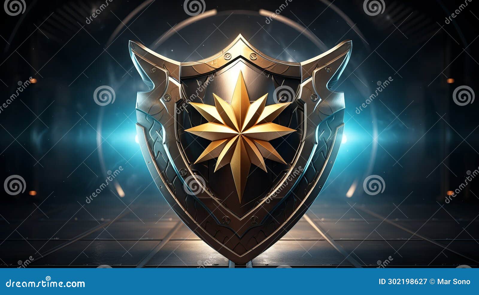 Shine of Shield Shine of Shield. Security Background Stock Illustration ...