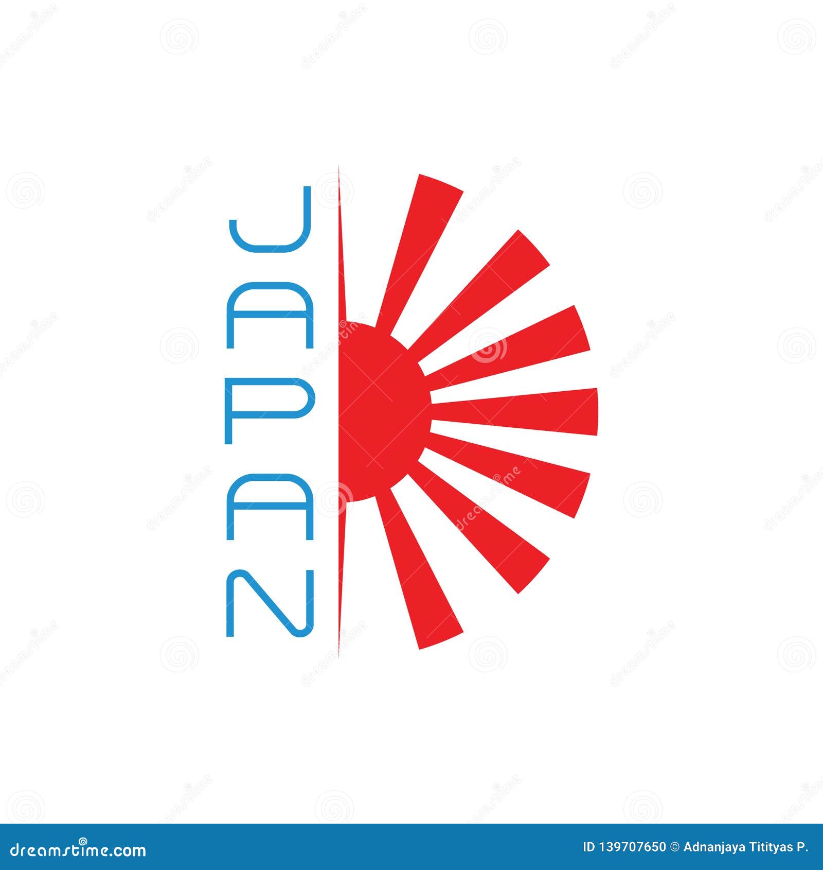 Shine Sun Rays Japan Symbol Decoration Vector Stock Vector ...