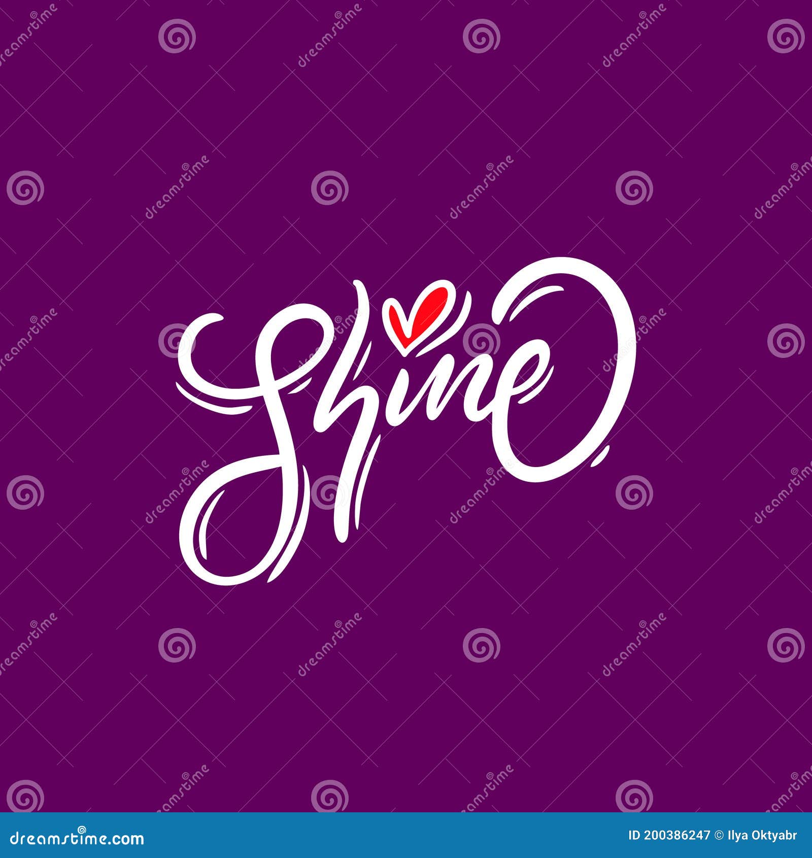 Shine Text. Hand Drawn Lettering Phrase Stock Illustration ...