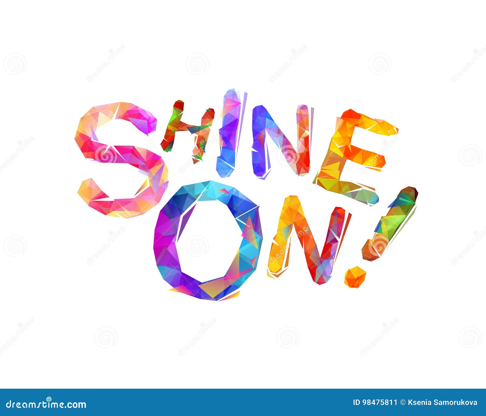 Shine on! Vector Inspirational Inscription Stock Vector - Illustration ...