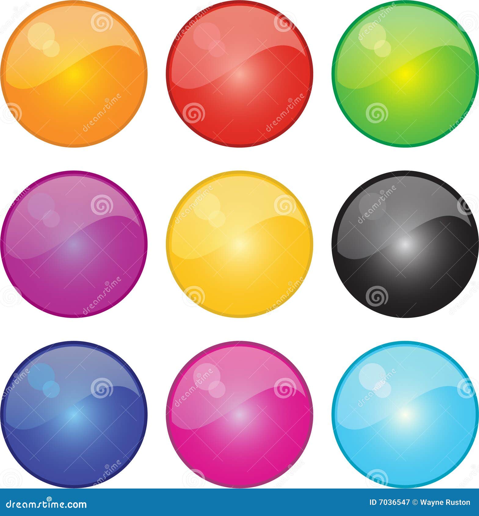 Shiney Ball Icons stock vector. Illustration of cool, gradient - 7036547