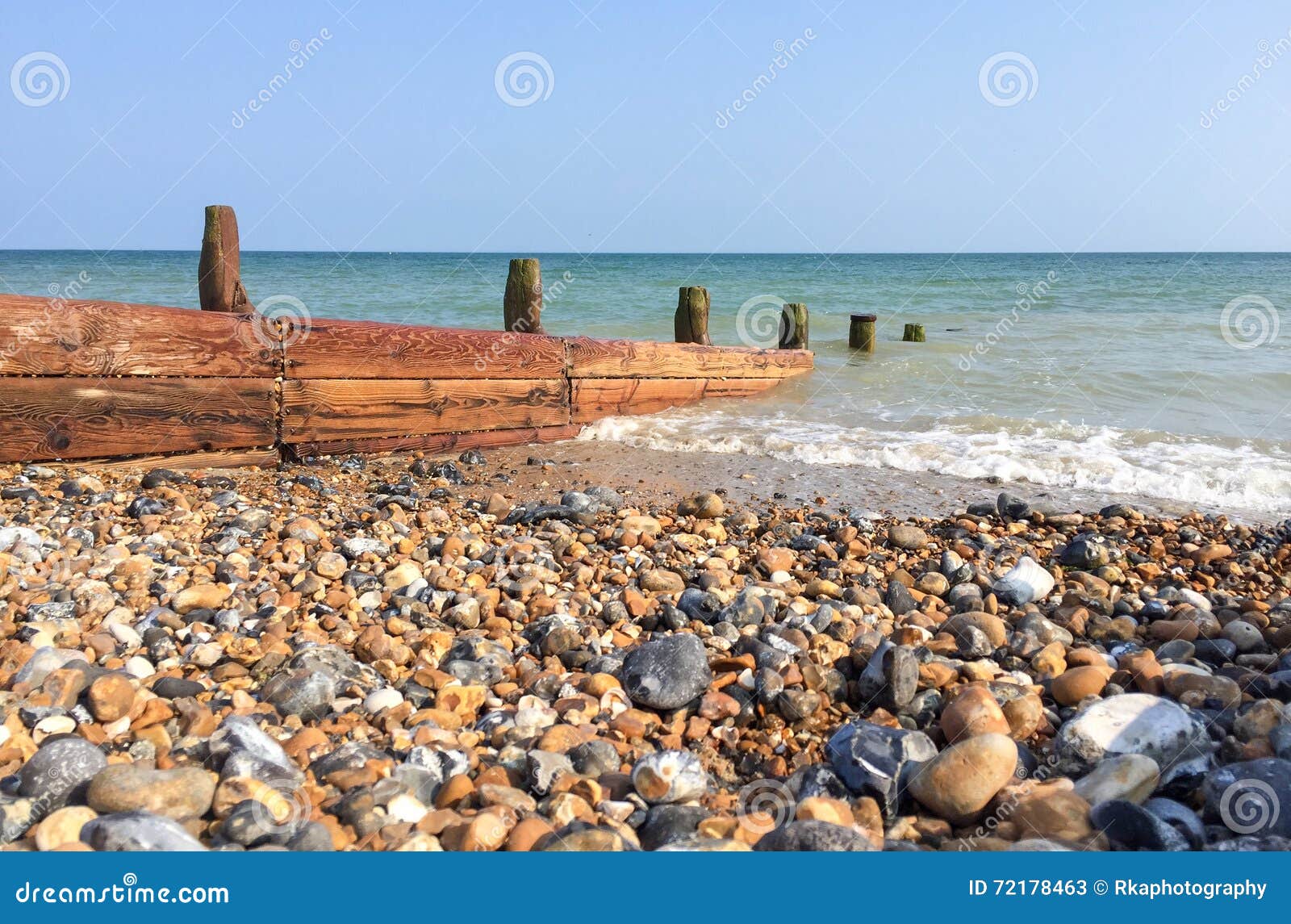 Shingle Beach and Groyne in England Stock Image - Image of pebble ...