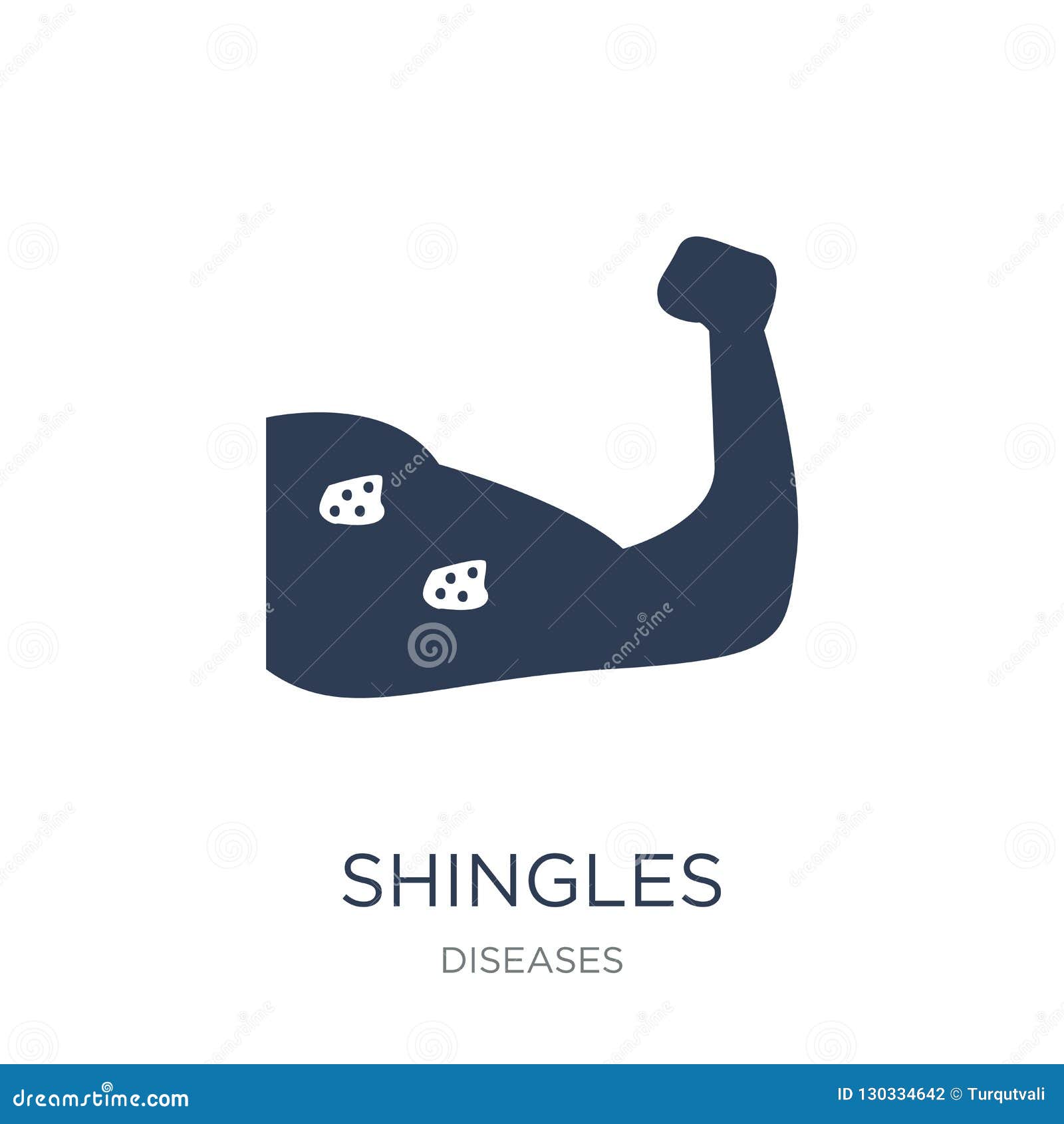Shingles Icon. Trendy Flat Vector Shingles Icon On White Background ...