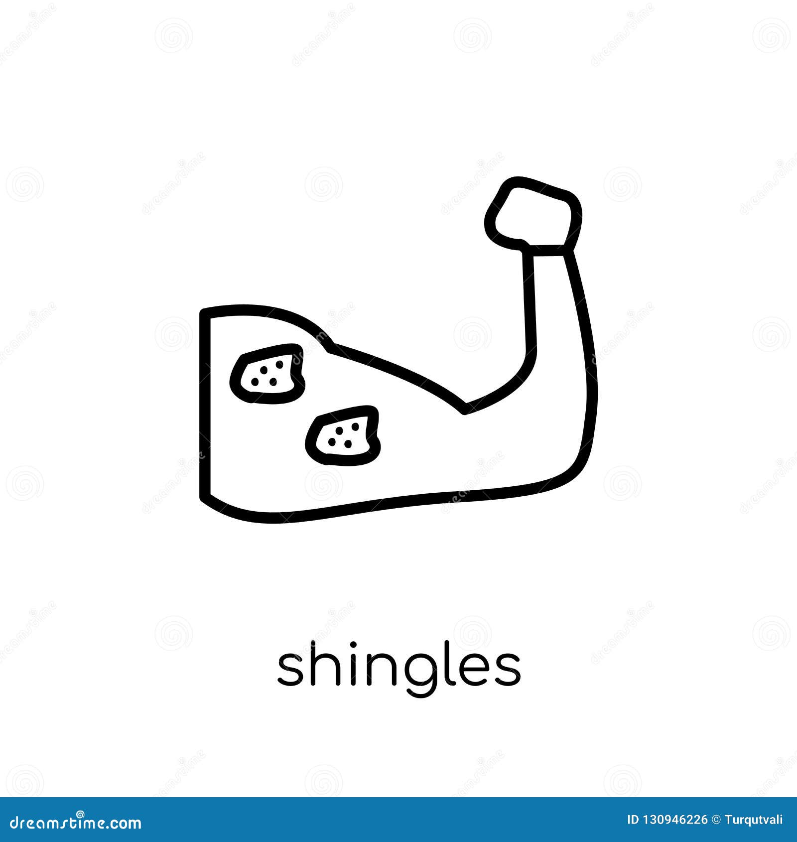 Shingles Icon. Trendy Modern Flat Linear Vector Shingles Icon on Stock ...