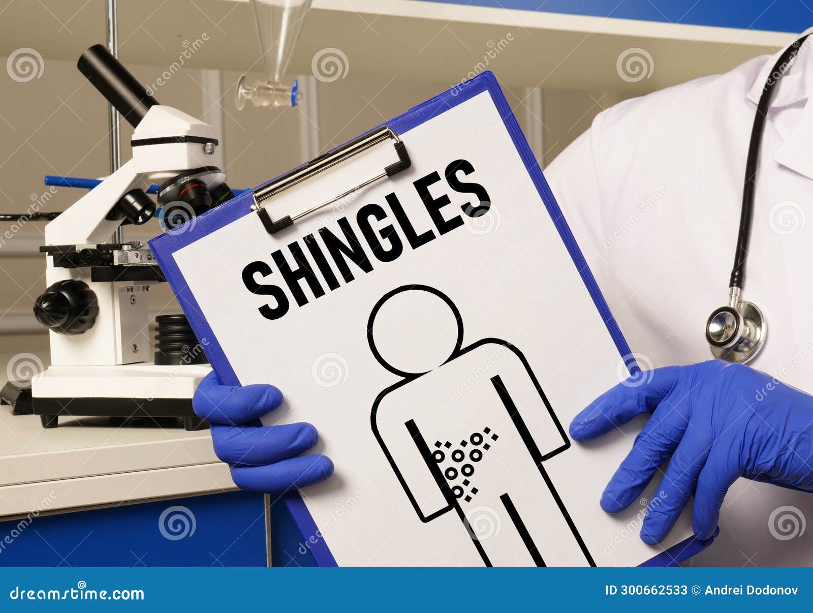 Shingles Rash Diagnosis is Shown Using the Text. Consequences of Herpes ...