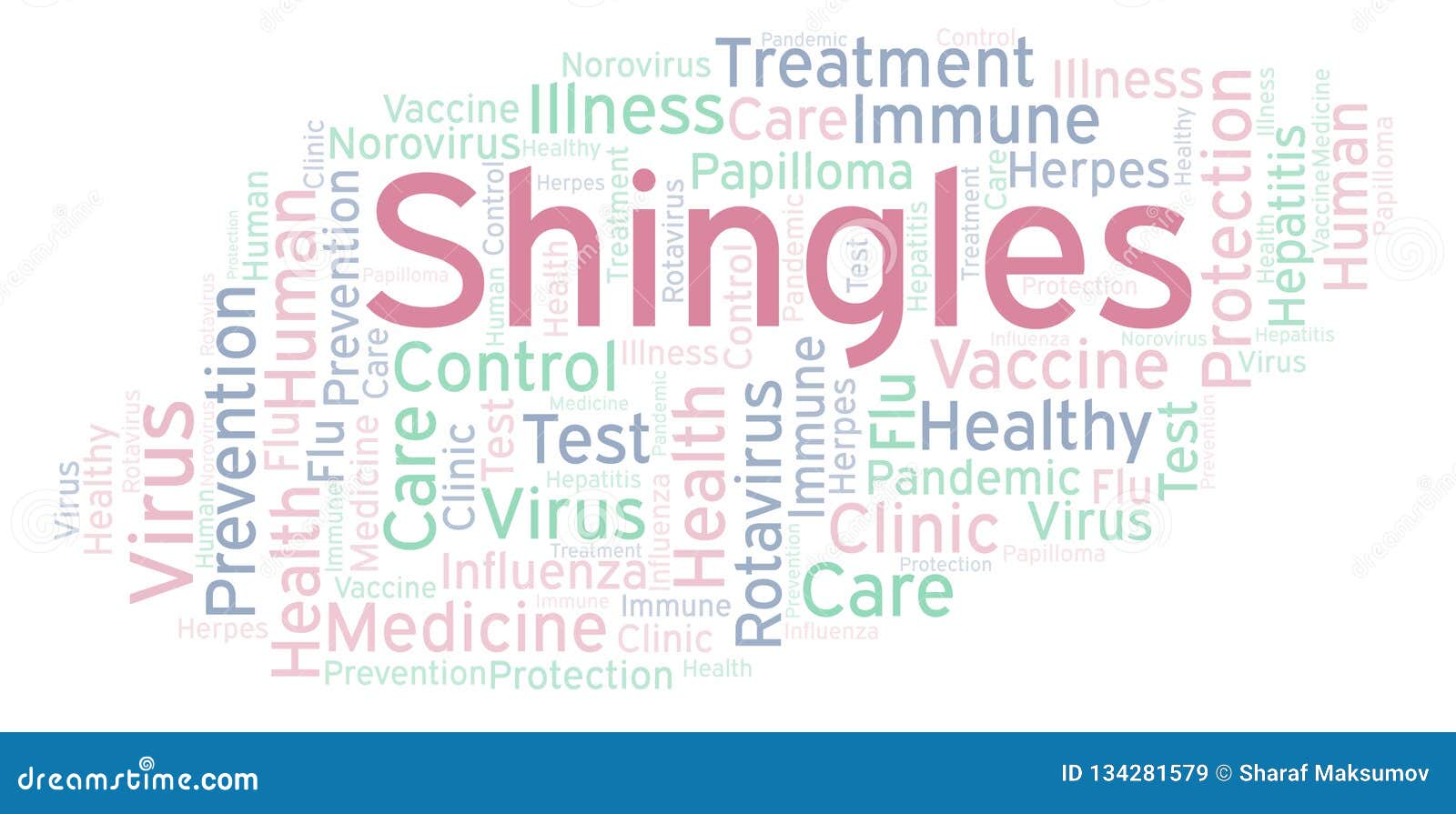 Shingles Word Cloud, Made with Text only Stock Illustration ...