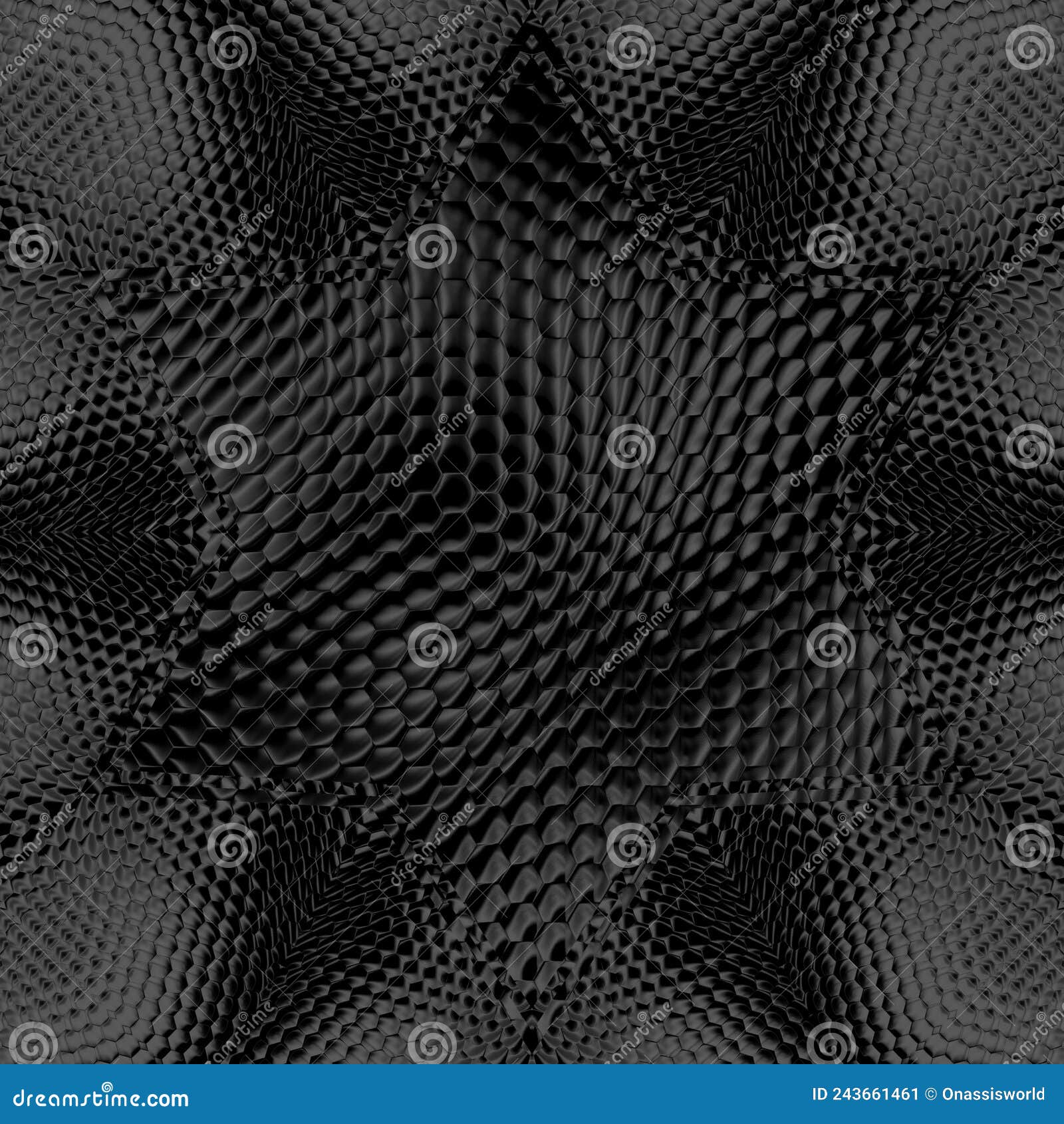 Shining Black Hexagon Hex Shapes Abstract Background Stock Illustration ...