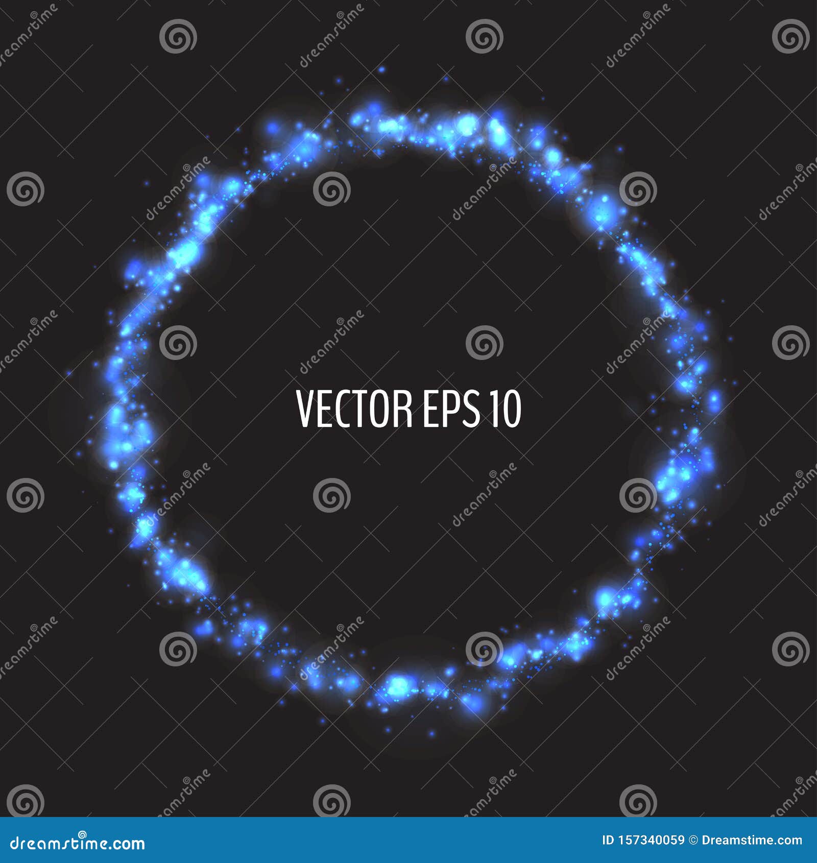 Shining blue circle stock vector. Illustration of blue - 157340059
